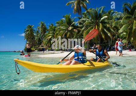 Motu Mahana, Island, Tahaa, French Polynesia, South Pacific Stock Photo ...