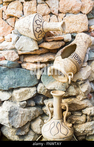 The decoration of ancient vases in stones Stock Photo - Alamy