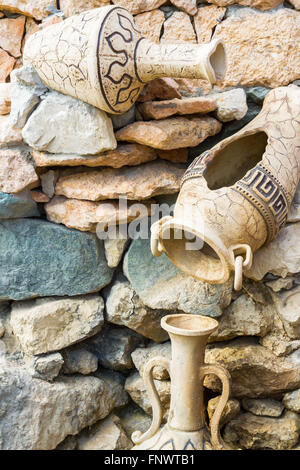 The decoration of ancient vases in stones Stock Photo - Alamy