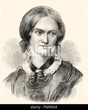 Charlotte Bronte, British novelist - portrait Chalk drawing by George ...