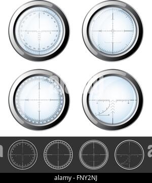 Black aim icon. Sniper scope crosshairs sign Stock Vector Image & Art ...