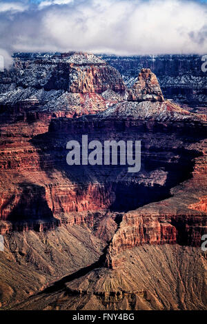 A winter scene from Mather Point, Grand Canyon south rim, Arizona Stock ...