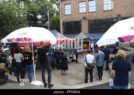 Sydney, Australia. 17 March 2016. Pictured: Uncle Allen Madden ...