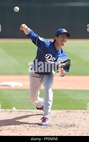 Glendale, Arizona, USA. 15th Mar, 2016. Kenta Maeda (Dodgers) MLB ...