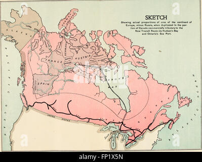 Hudson's Bay railway route via Missanabie and valley of Moose River ...