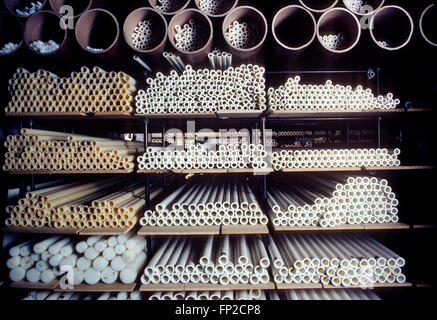 Poly Vinyl Chloride, PVC Pipes being installed for rainwater harvesting ...