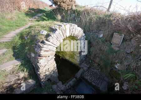 st nons chapel and well Stock Photo - Alamy