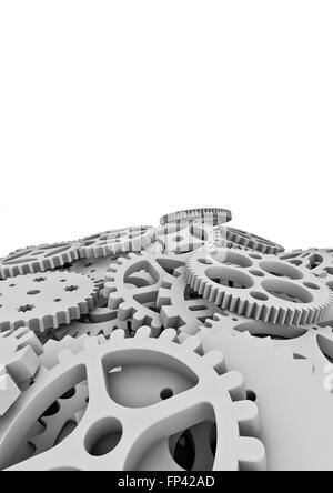 Lots of cogs / 3D render of cogs Stock Photo - Alamy