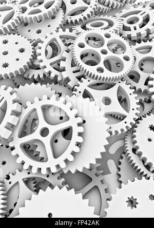 Lots of cogs / 3D render of cogs Stock Photo - Alamy