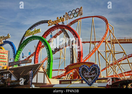 Roller coaster Olympia Looping, Oktoberfest, Munich beer festival ...