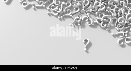 Infinite question marks, original three dimensional illustration Stock ...