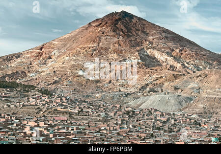 El Tio mining god at Cerro Rico Potosi silver mountain Bolivia Stock ...