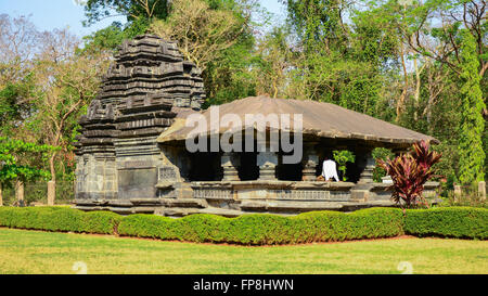 The ancient 13th century Mahadeva Temple built of basalt stone at ...