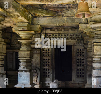 Interior view of mandapa with carved pillars Kopeshwar Temple ...