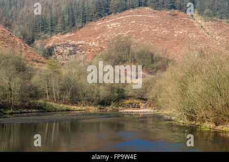 Clydach Vale Country Park and Pond in the Rhondda Valley south Wales ...