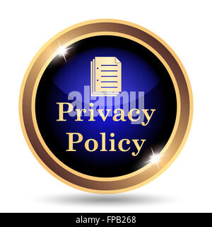Privacy policy icon. Internet button on white background Stock Photo ...