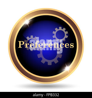 Preferences icon. Internet button on white background Stock Photo - Alamy