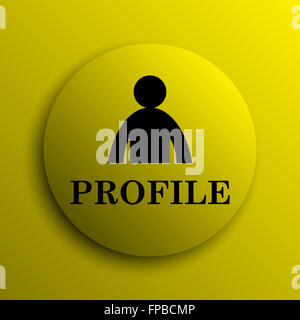Profile icon. Internet button on white background Stock Photo - Alamy