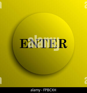 Enter icon. Internet button on white background Stock Photo - Alamy