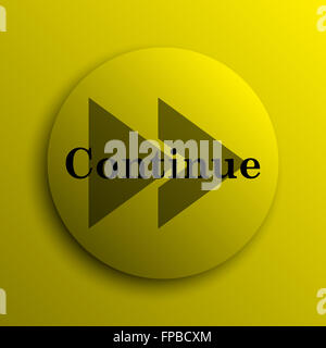 Continue icon. Internet button on white background Stock Photo - Alamy