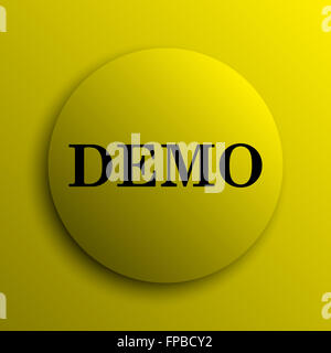 Demo icon. Internet button on white background Stock Photo - Alamy