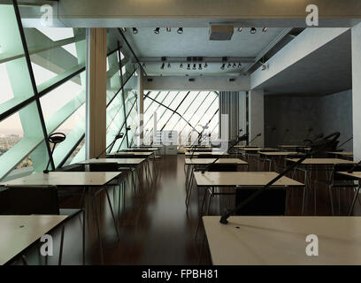 3D rendering of a high school classroom interior Stock Photo - Alamy