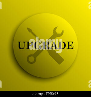Upgrade icon. Internet button on white background Stock Photo - Alamy