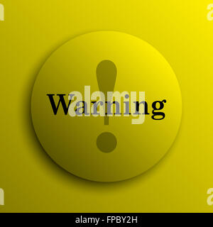 Warning icon. Internet button on white background Stock Photo - Alamy