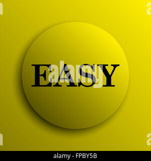Easy icon. Internet button on white background Stock Photo - Alamy
