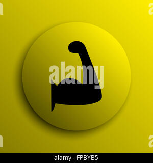 Muscle icon. Internet button on white background. Outline design ...