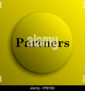 Partners icon. Internet button on white background Stock Photo - Alamy