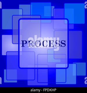 Process icon. Internet button on white background Stock Photo - Alamy