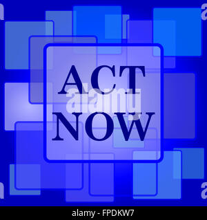 Act now icon. Internet button on white background Stock Photo - Alamy