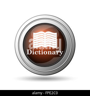 Dictionary icon. Internet button on white background Stock Photo - Alamy