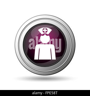 Golden 3d nurse icon isolated on white background - 3D render Stock ...