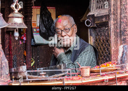 Hindu man with Tilak on his forehead , India Stock Photo - Alamy