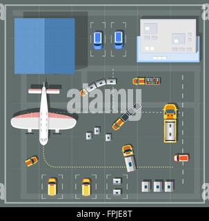 Overhead point of view airport Stock Vector Image & Art - Alamy