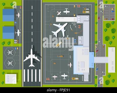Overhead point of view airport Stock Vector Image & Art - Alamy