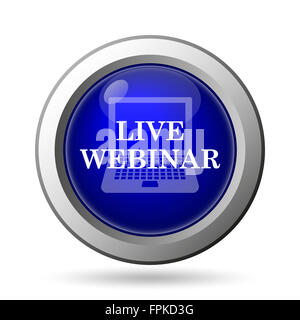 Live webinar icon. Internet button on white background Stock Photo - Alamy