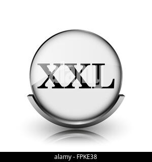 XXL icon. Shiny glossy internet button on white background Stock Photo ...
