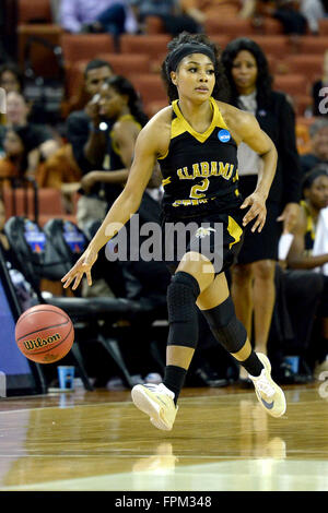 March 19, 2016. Danielle Clark #2 of the Alabama State Lady Hornets in ...