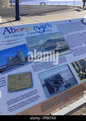Aberystwyth Wales UK Tourist Information Map Stock Photo - Alamy