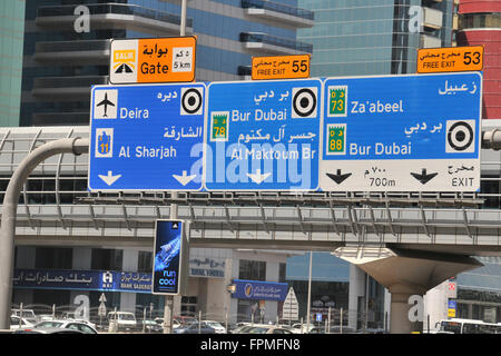 Road Signs, Dubai Stock Photo - Alamy