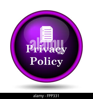 Privacy policy icon. Internet button with green on grey background ...