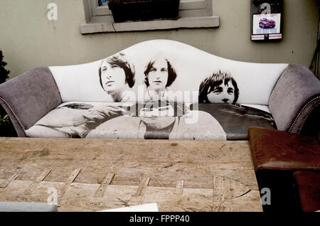 Ray Davies of the Kinks pop group with his wife Rasa and baby daughter ...