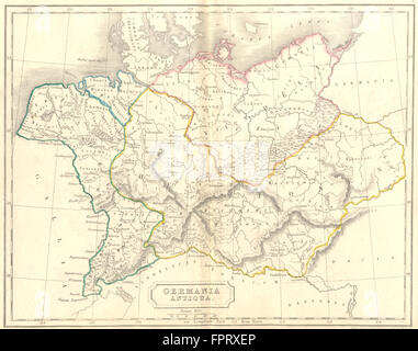 Map of Germany, Germania Antiqua Stock Photo - Alamy
