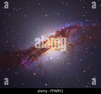 NGC 5128 radio galaxy in the constellation Centaurus. The center of the ...