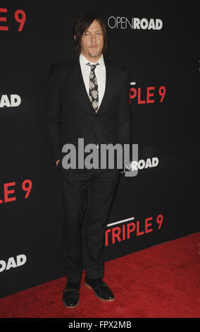 Film Premiere Triple 9 Featuring: Norman Reedus Where: Los Angeles ...