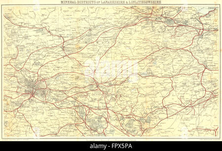 SCOTLAND: Linlithgowshire: Groome map, 1884 Stock Photo - Alamy