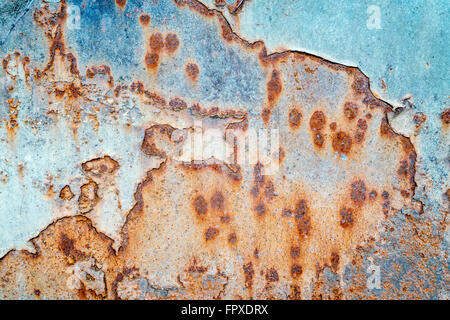 Blue grunge painted metal texture of junk car body Stock Photo - Alamy